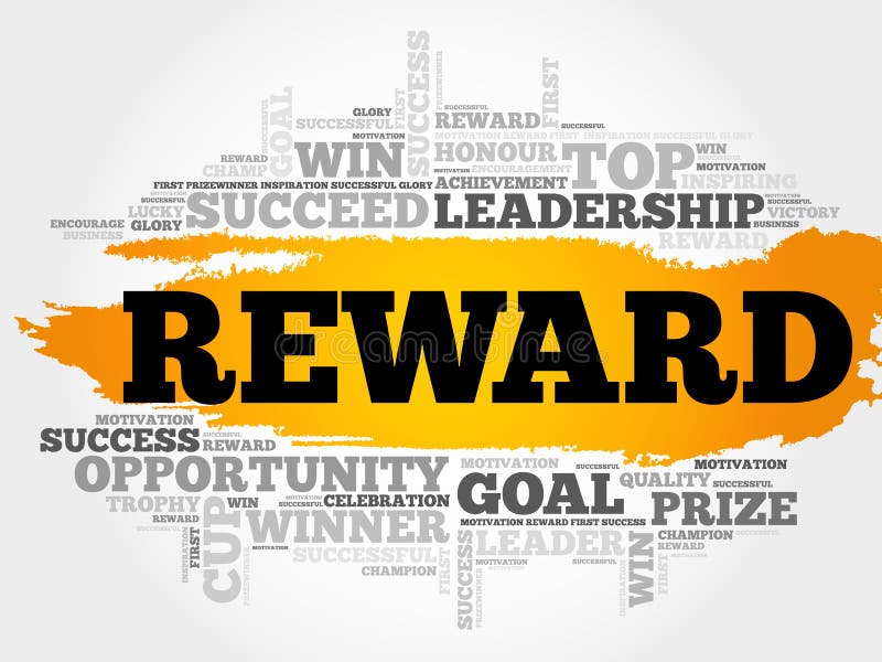 Reward word cloud stock vector. Illustration of financial - 206571601