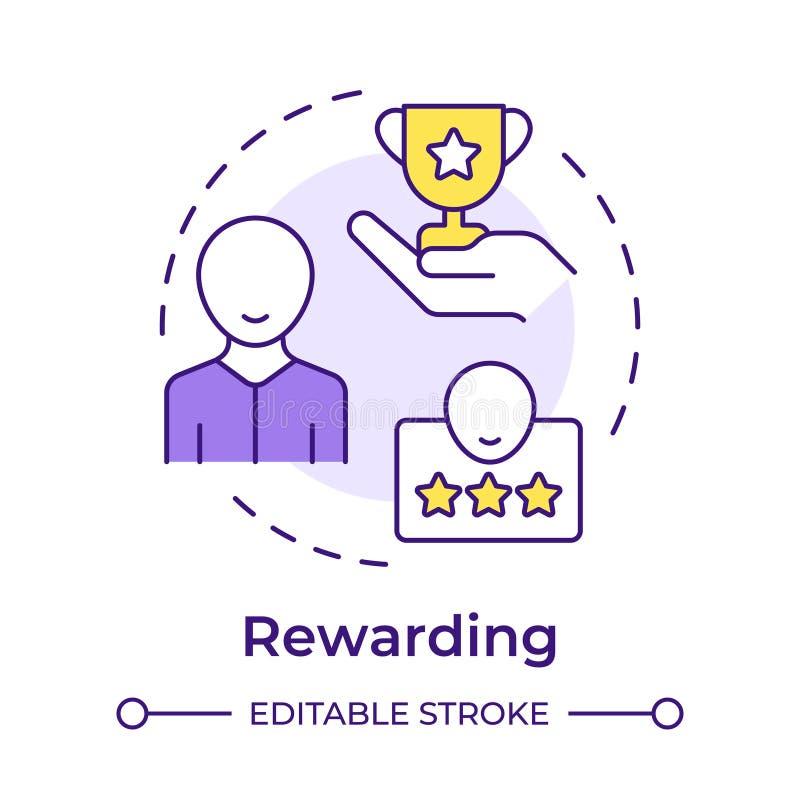 Rewarding Multi Color Concept Icon Stock Illustration - Illustration of ...