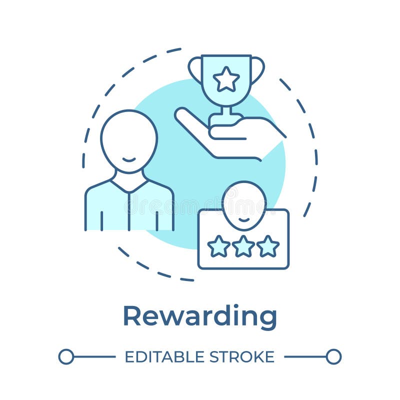 Rewarding Soft Blue Concept Icon Stock Vector - Illustration of ...