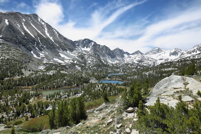 Rewarding Views of Little Valley Lakes Stock Image - Image of nevada ...