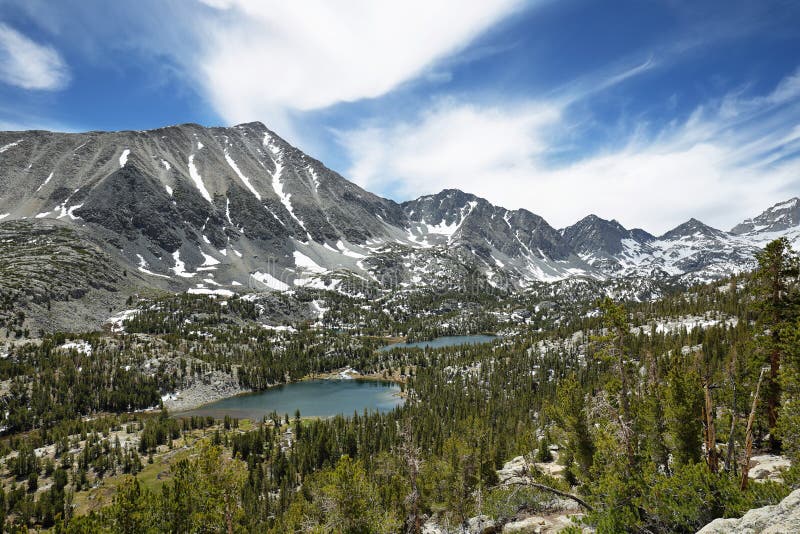 Rewarding Views of Little Valley Lakes Stock Image - Image of sierra ...