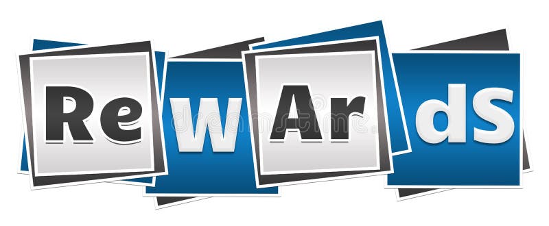 Rewards Blue Grey Blocks stock illustration. Illustration of ...