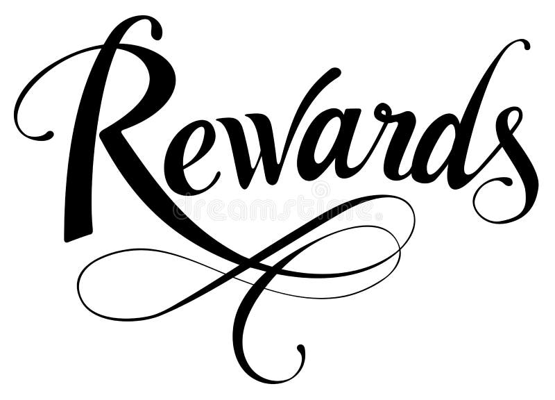 Rewards - Custom Calligraphy Text Stock Vector - Illustration of ...