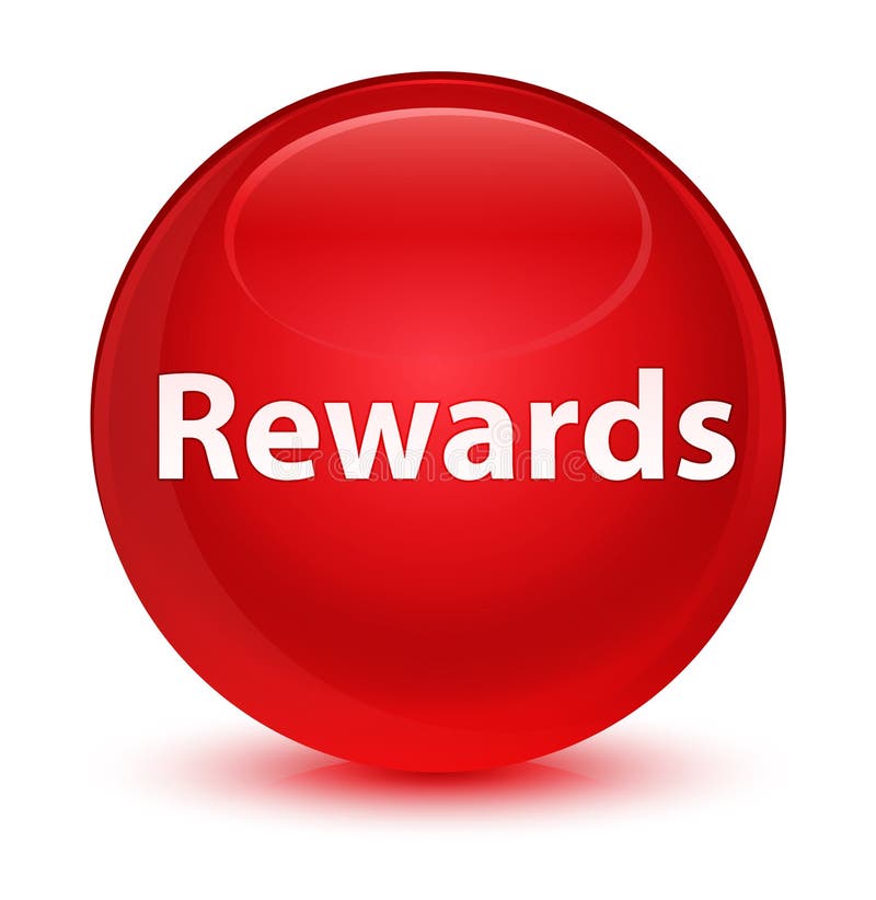 Rewards Glassy Blue Round Button Stock Illustration - Illustration of ...