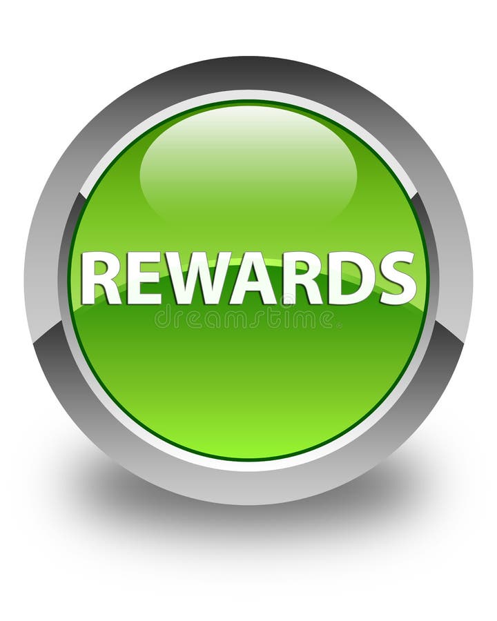 Rewards Green Square Button Stock Illustration - Illustration of gain ...