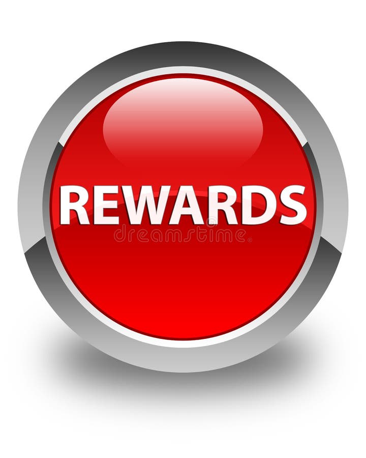 Rewards Glossy Red Round Button Stock Illustration - Illustration of ...