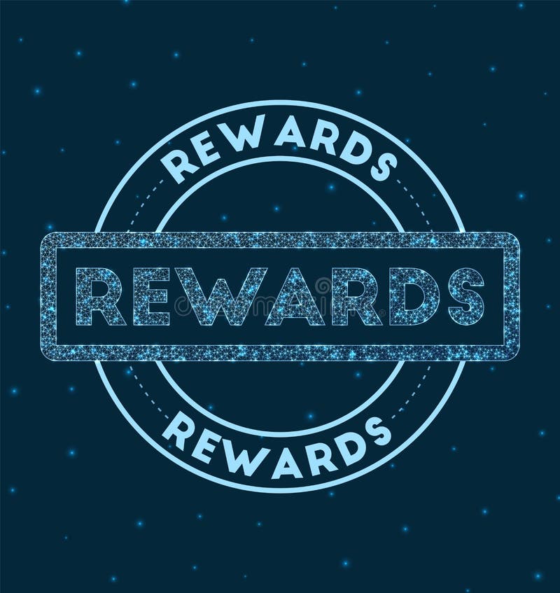 Rewards. Glowing Round Badge Stock Vector - Illustration of outline ...