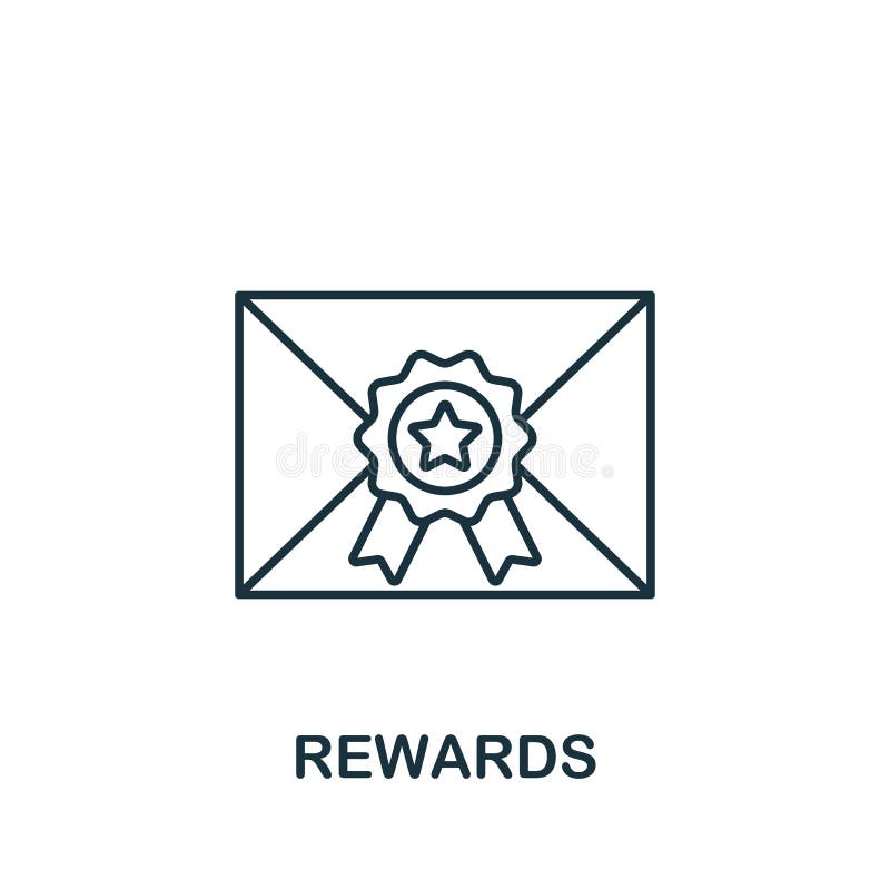 Rewards Icon. Line Simple Crowdfunding Icon for Templates, Web Design ...