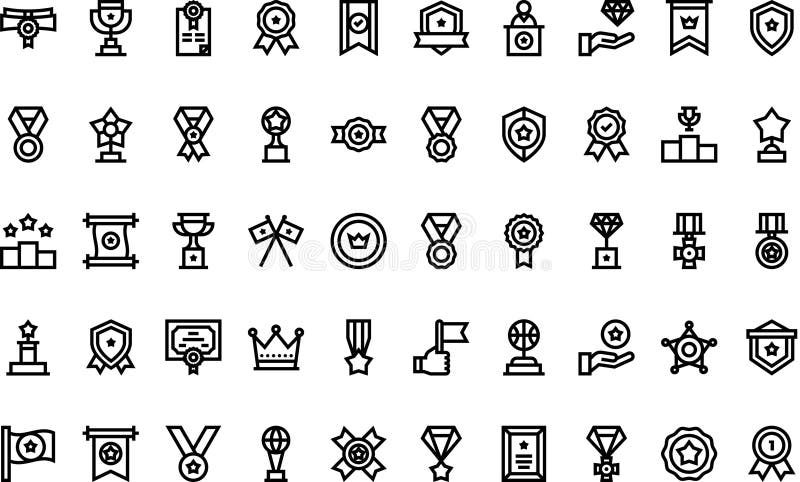 Rewards Icons High-Quality Vector Icons Collection with Editable Stroke ...
