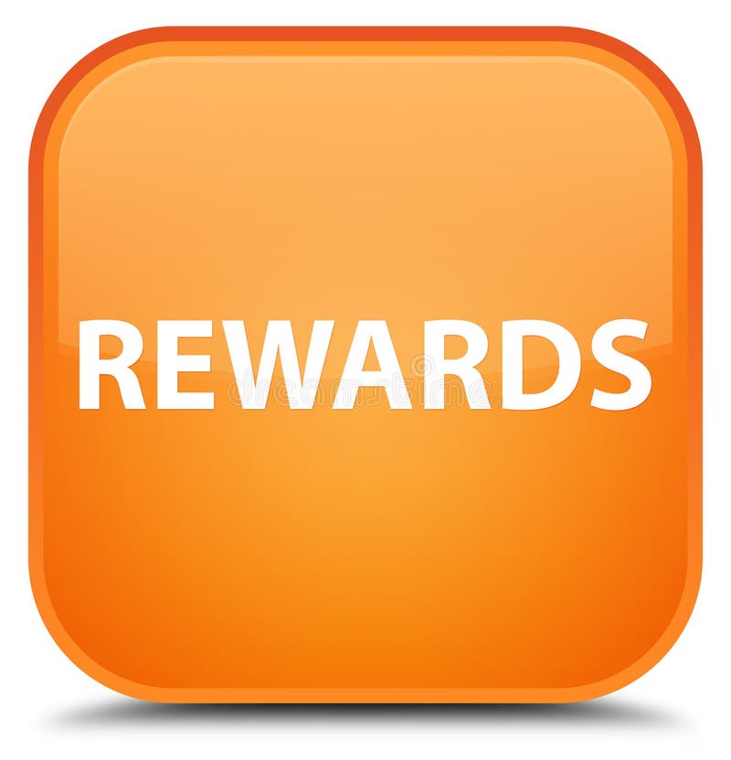 Rewards Special Orange Square Button Stock Illustration - Illustration ...