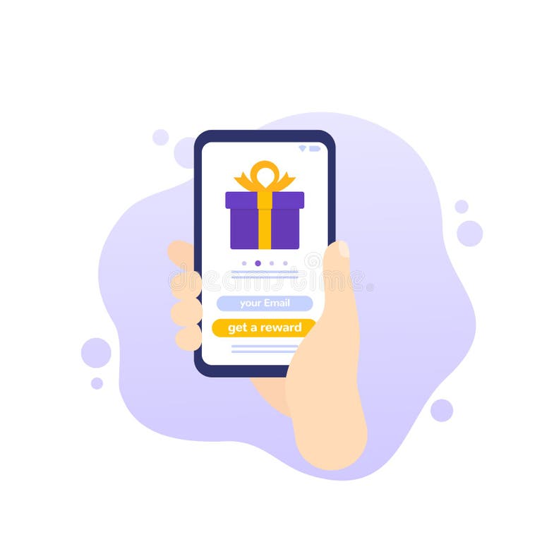 Rewards Mobile App Vector Icon Stock Vector - Illustration of business ...