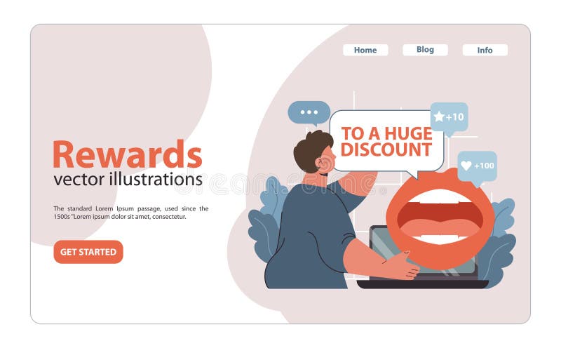 Rewards Program Concept. Flat Vector Stock Vector - Illustration of ...
