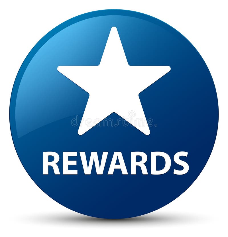 Rewards (star Icon) Blue Round Button Stock Illustration - Illustration ...