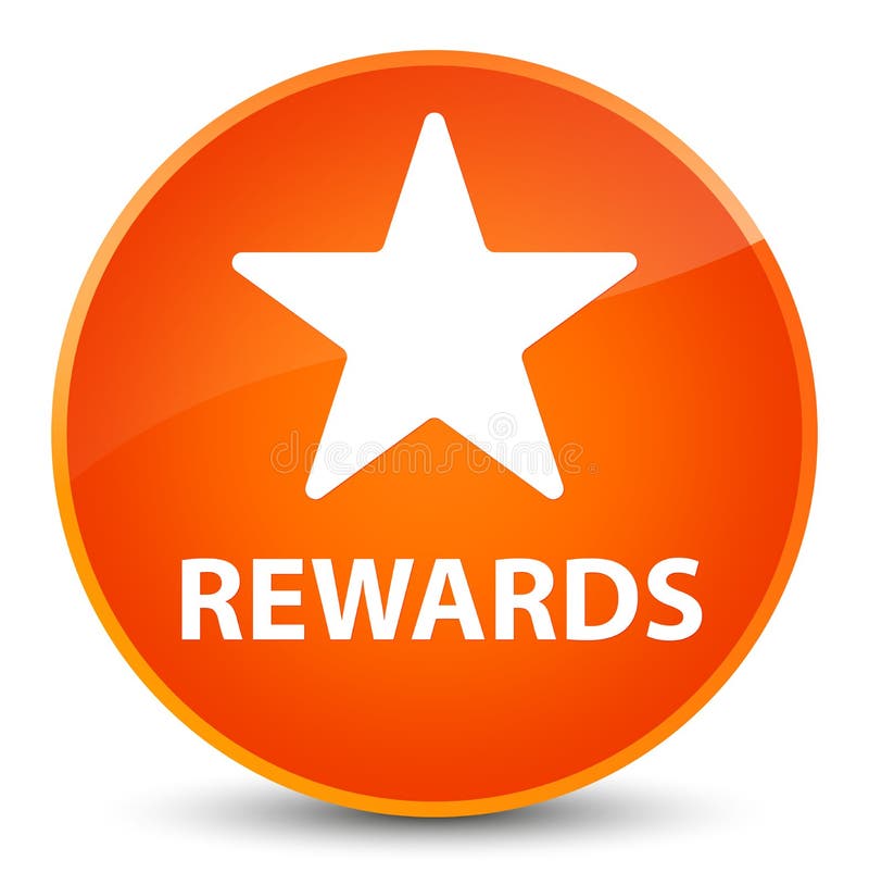 Rewards (star Icon) Elegant Orange Round Button Stock Illustration ...