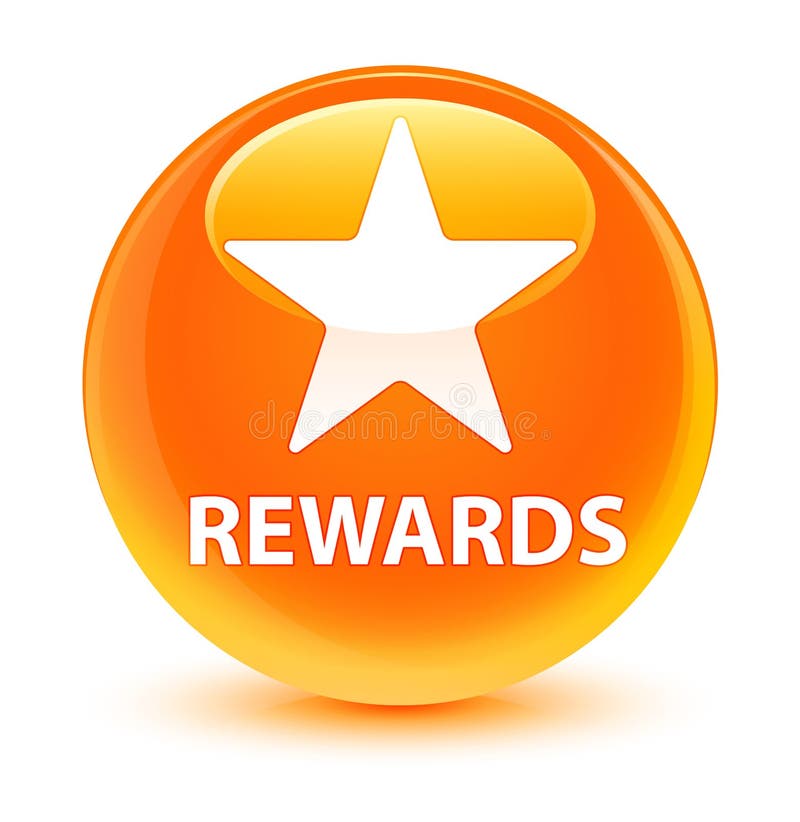 Rewards (star Icon) Glassy Orange Round Button Stock Illustration ...