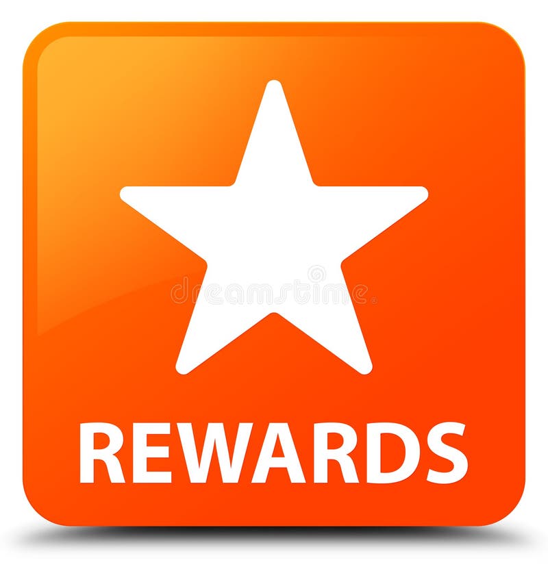 Rewards (star Icon) Orange Square Button Stock Illustration ...
