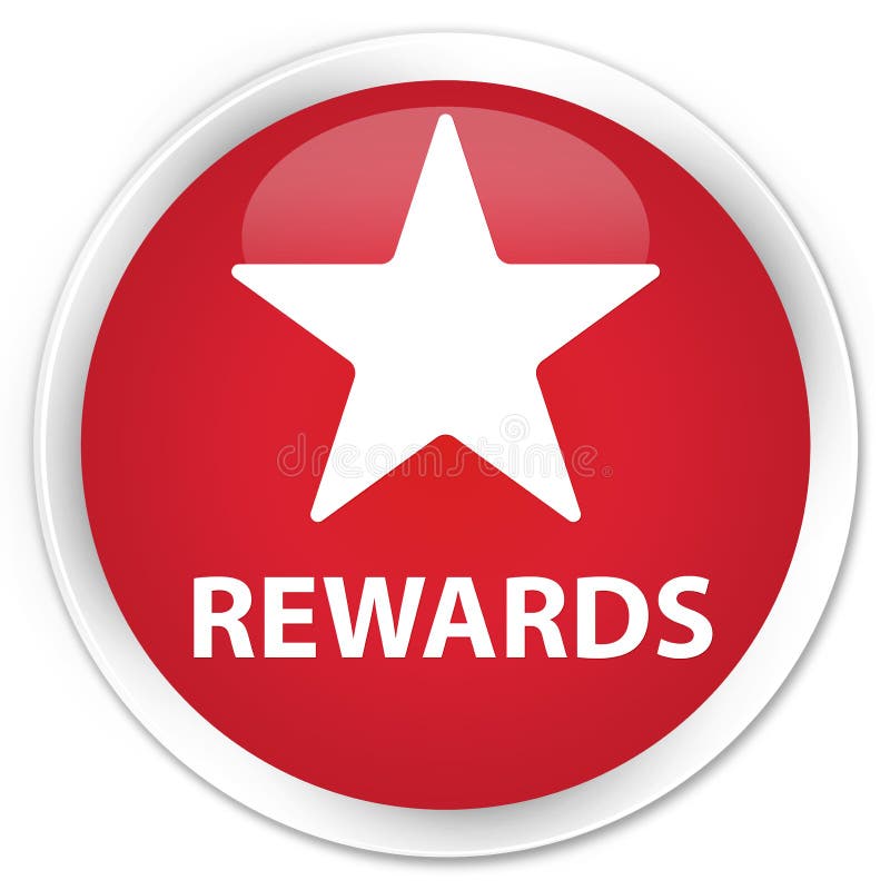Rewards (star Icon) Premium Red Round Button Stock Illustration ...