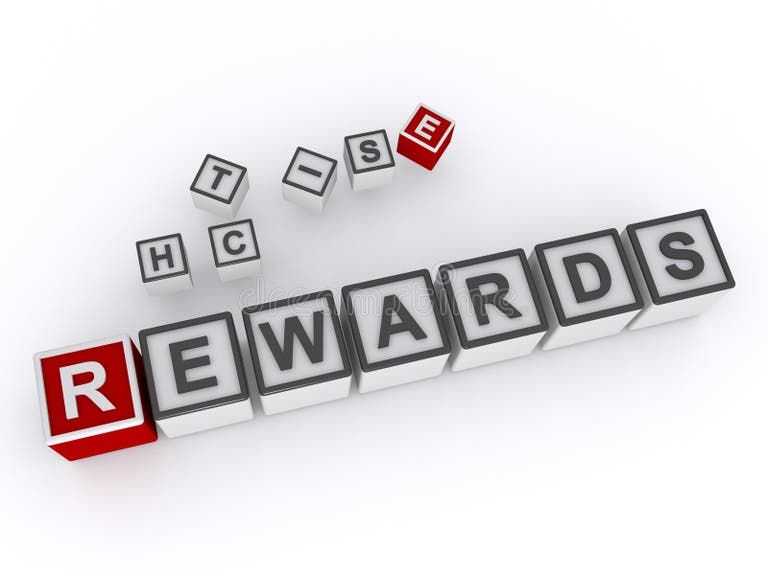 Rewards Word Block on White Stock Illustration - Illustration of awards ...