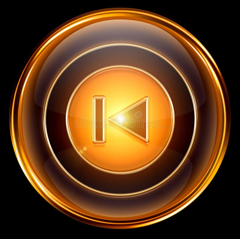 Rewind Back Icon Ice, Isolated on White Stock Illustration ...