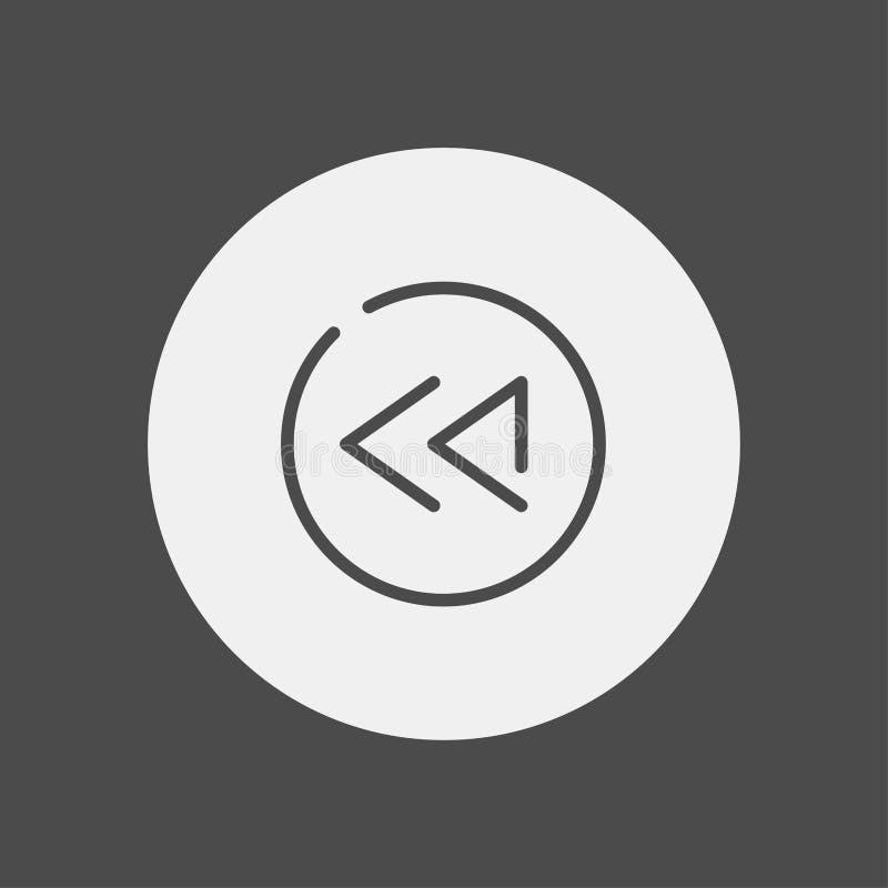 Rewind Vector Icon Sign Symbol Stock Vector - Illustration of business ...