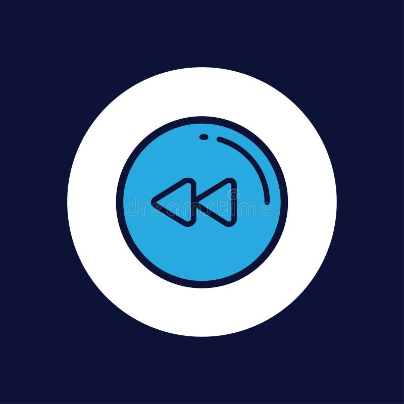 Media Player Simple Line Button Set Stock Vector - Illustration of ...