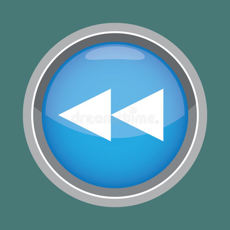 Rewind Button. Vector Illustration Decorative Design Stock Vector ...
