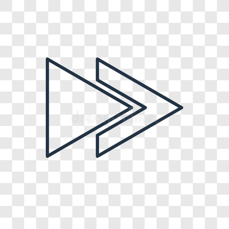 Rewind Concept Vector Linear Icon Isolated on Transparent Background ...