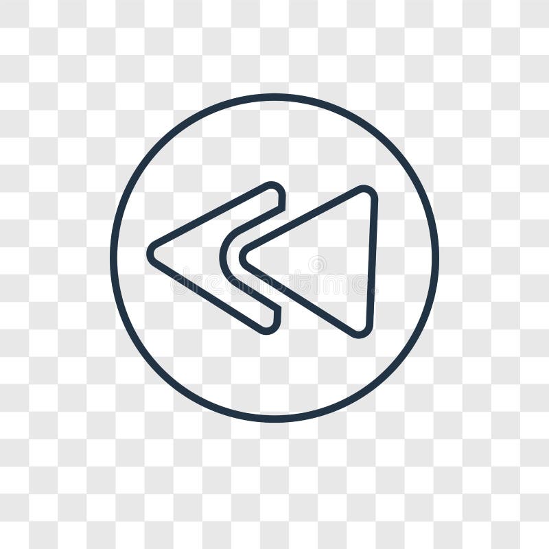 Rewind Icon Vector Isolated on White Background, Logo Concept of Stock ...