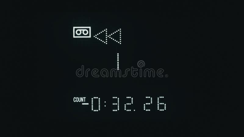 VHS Video Cassette Put Inside VCR Recorder and Playing Stock Video ...