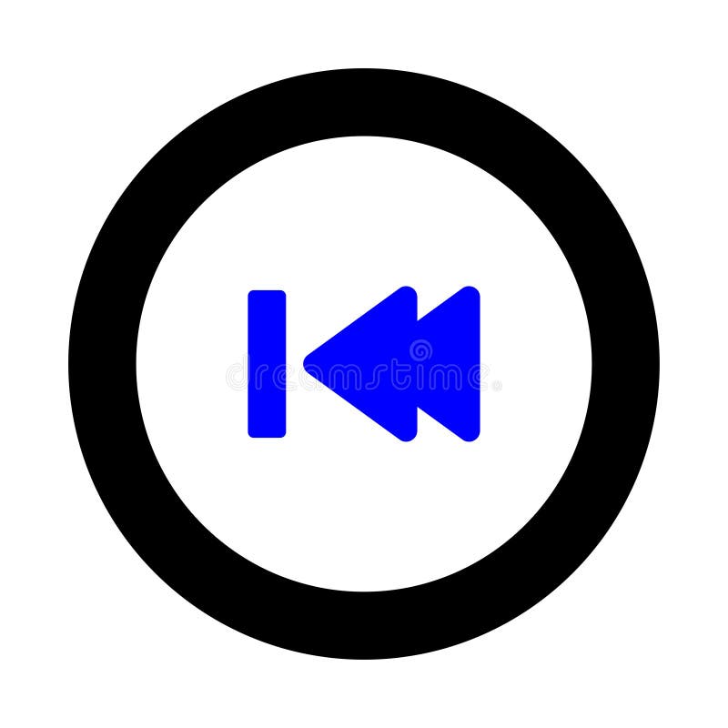 Rewind,Fast Backwards Icon stock vector. Illustration of icon - 243635232