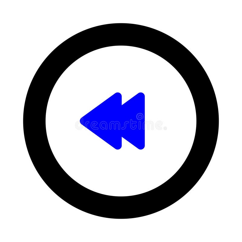Rewind,Fast Backwards Icon stock vector. Illustration of fast - 243635261