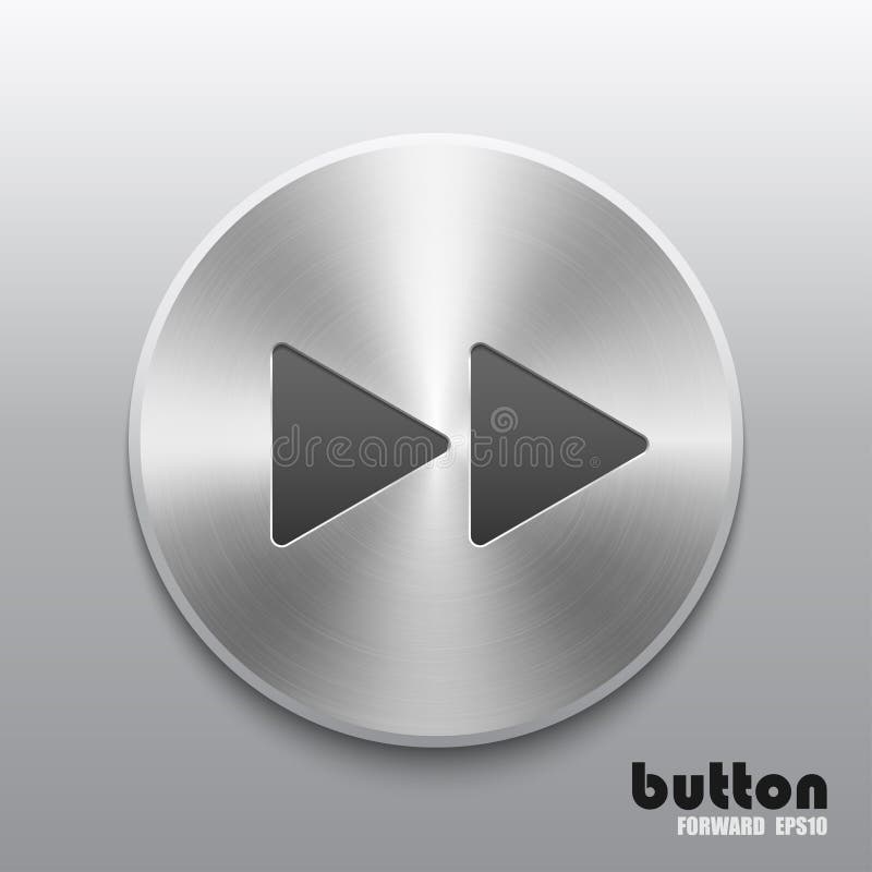 Forward button. stock vector. Illustration of glass, rectangle - 4823467