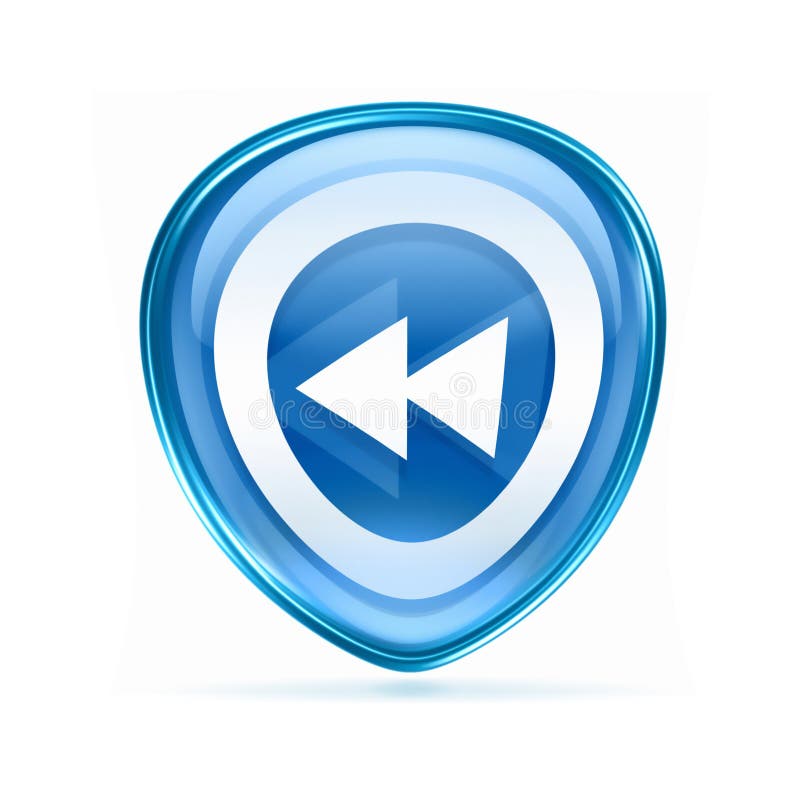 Rewind icon blue. stock illustration. Illustration of webpage - 294667391