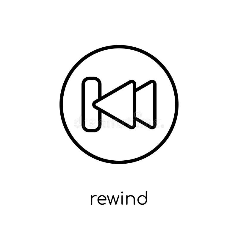Rewind Icon from Collection. Stock Vector - Illustration of open ...
