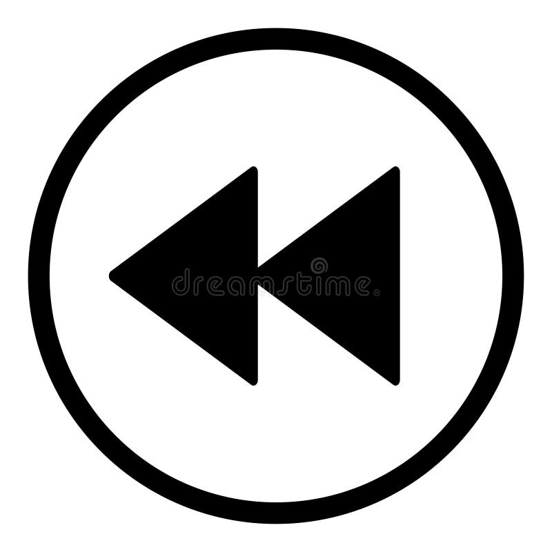 Rewind icon design vector stock vector. Illustration of graphic - 233298782