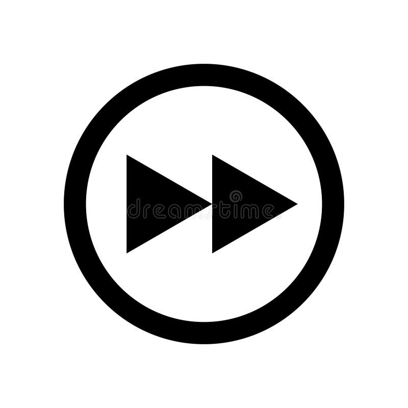 Rewind the Icon in a Flat Style Stock Vector - Illustration of flat ...