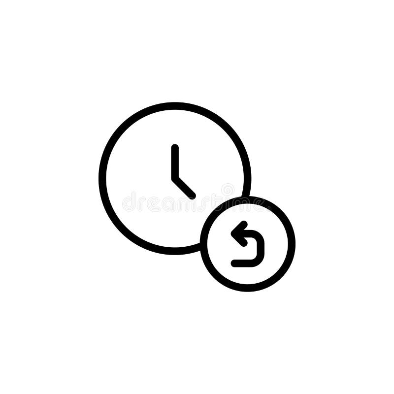 Rewind Time Icon. Simple Thin Line, Outline Vector of Time Icons for UI ...