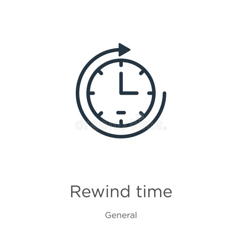 Rewind Time Icon Vector. Trendy Flat Rewind Time Icon from General ...