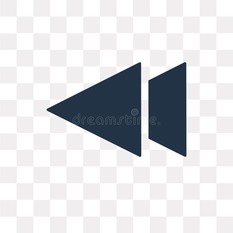 Rewind Vector Icon Isolated On Transparent Background, Rewind T Stock ...