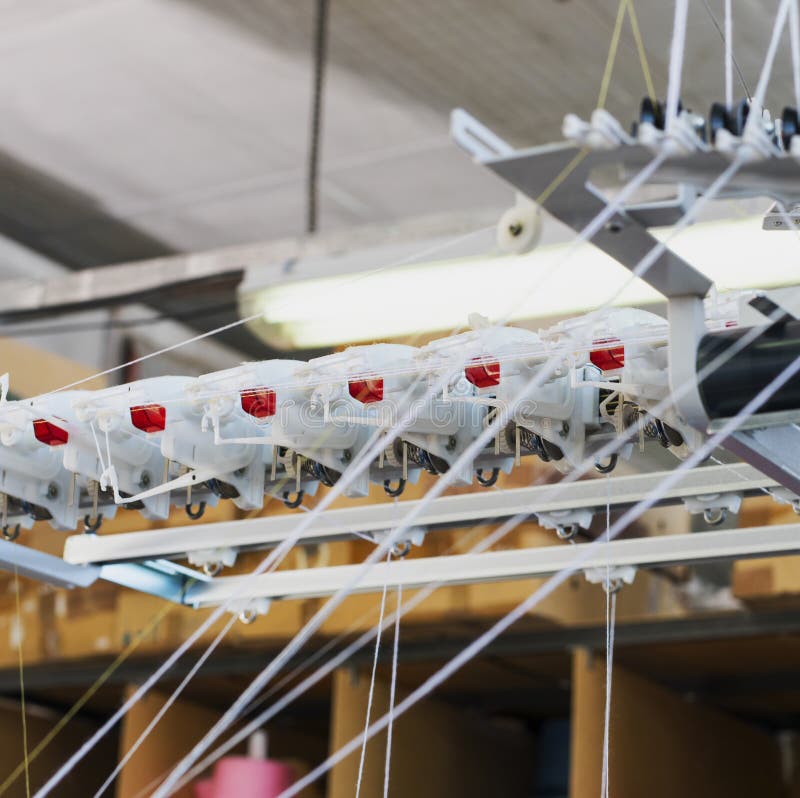 Rewinding Equipment at Knitting Shop View Stock Image - Image of ...