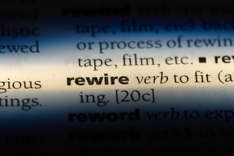 Rewire stock photo. Image of page, idea, paper, word - 126614526