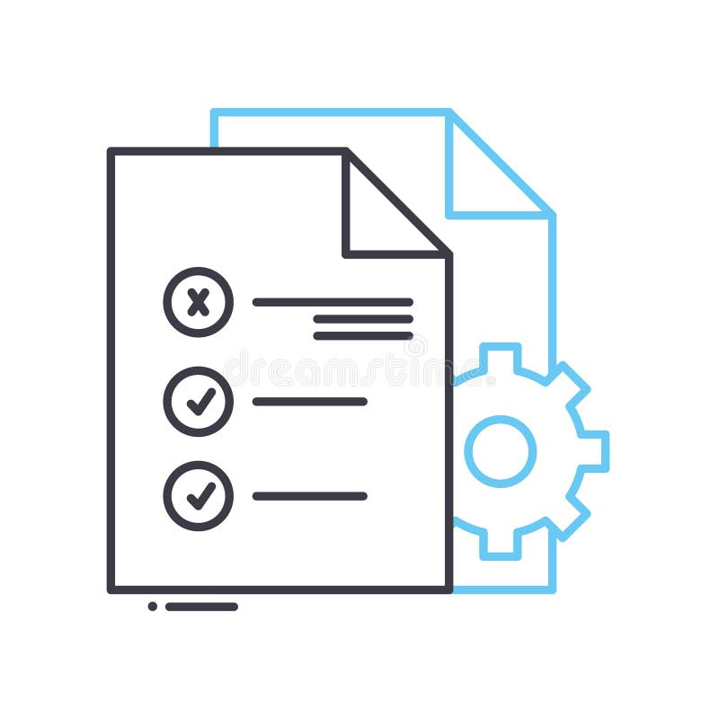 Rework Requirement Line Icon, Outline Symbol, Vector Illustration ... Rework Requirement Line Icon, Outline Symbol, Vector Illustration ...