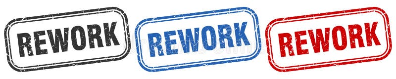 Rework Sign. Rework Round Isolated Ribbon Label. Stock Vector ...