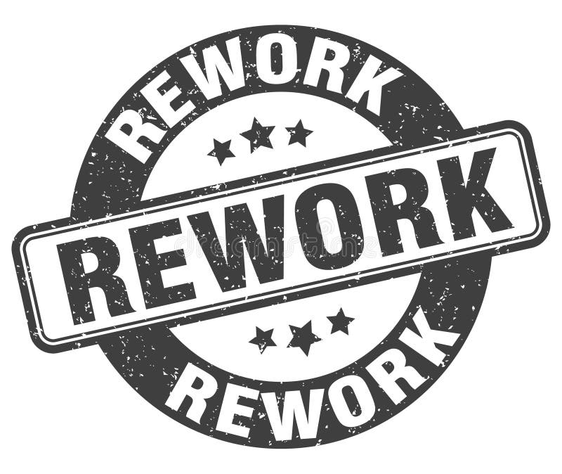 Rework Stamp. Rework Label. Round Grunge Sign Stock Vector ...