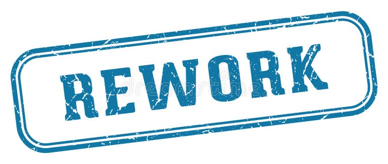 Rework Stamp. Rework Rectangular Stamp on White Background Stock Vector ...