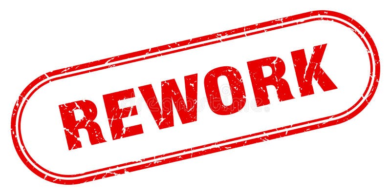 Rework Stamp. Round Band Sign Set. Label Stock Vector - Illustration of ...