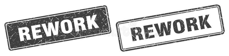 Rework Stamp Set. Rework Square Grunge Sign Stock Vector - Illustration ...