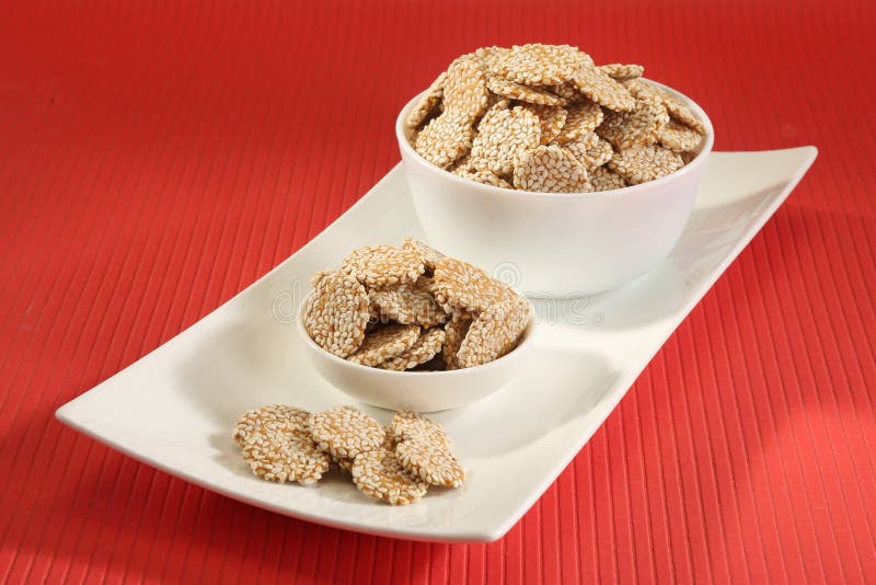 Rewri or Revri - Sesame Seed Jaggery Stock Image - Image of snacks ...