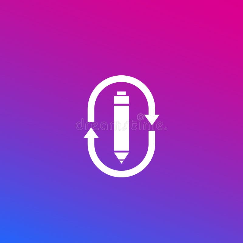 Rewrite, edit icon stock vector. Illustration of create - 178713291