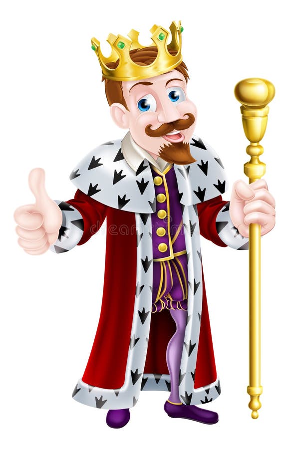 Rey amistoso Cartoon ilustración del vector. Ilustración de corona ...